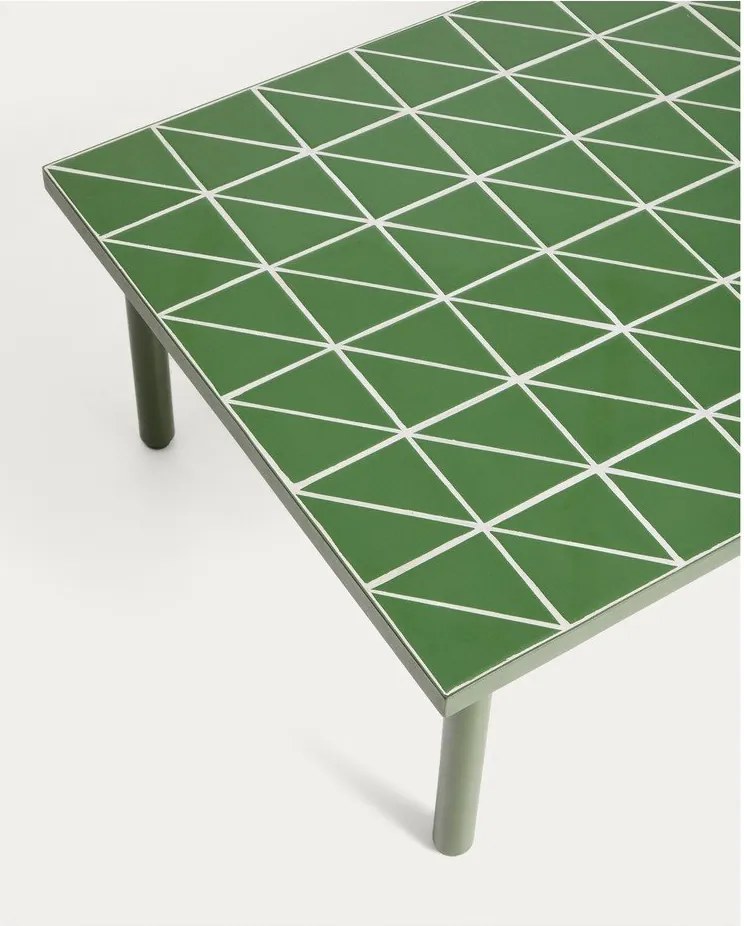 Zahradní konferenční stolek s keramickou deskou 61x122 cm Maurina – Kave Home