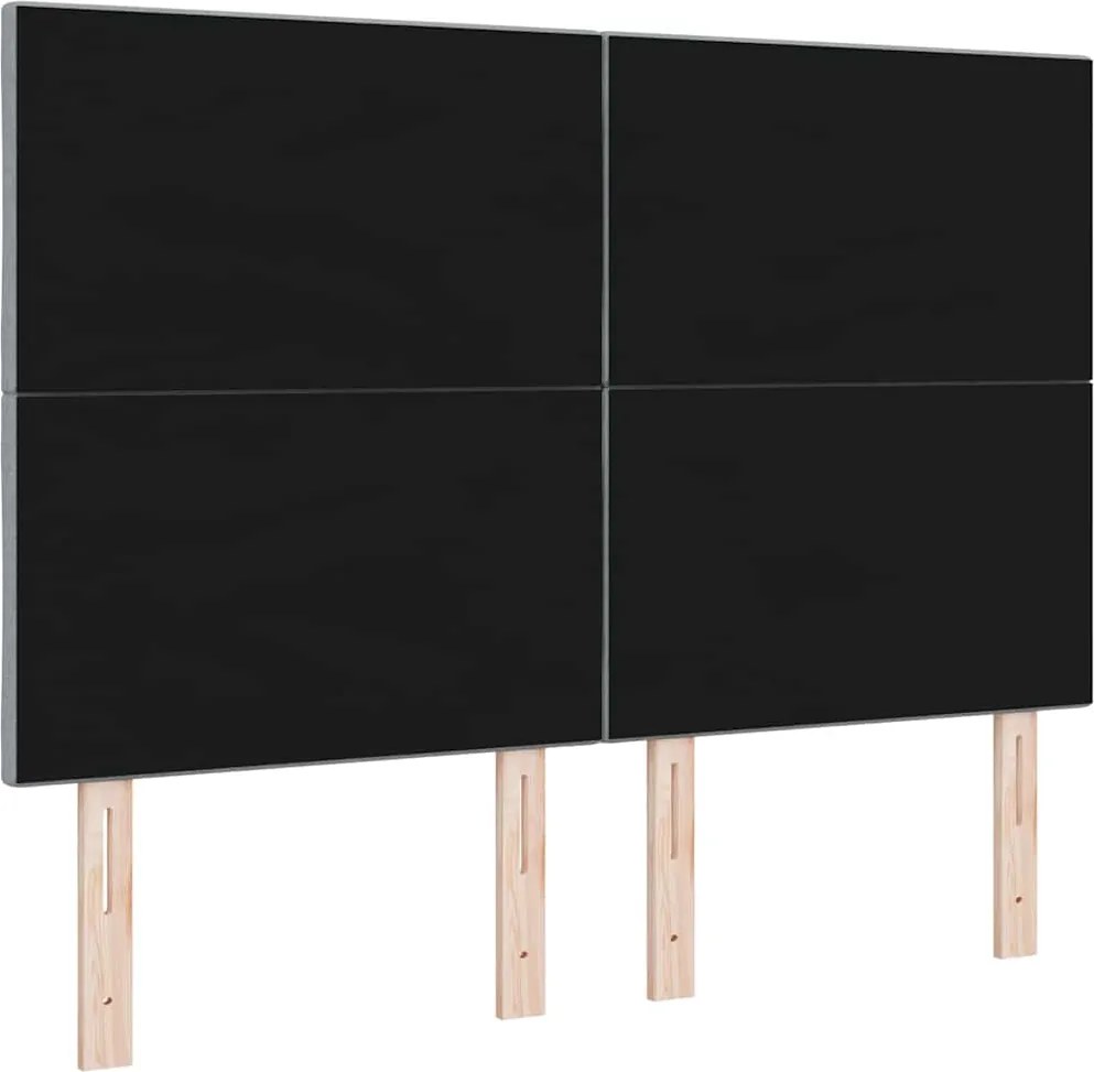 Čelo postele Světle šedá 144 cm textil 3337912