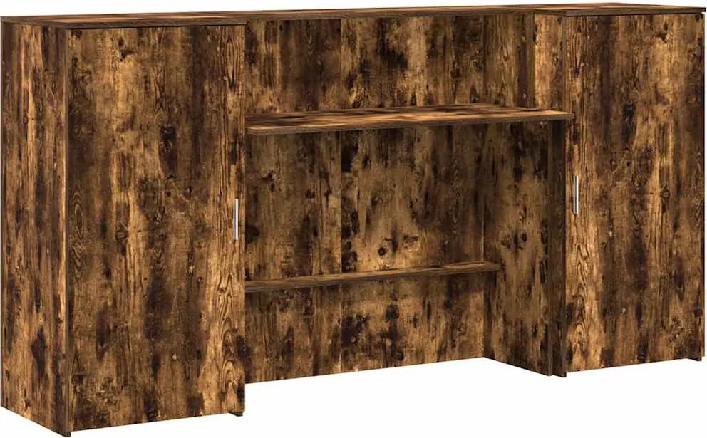 Recepční stůl kouřový dub 200x50x103,5 cm kompozitní dřevo 3324218