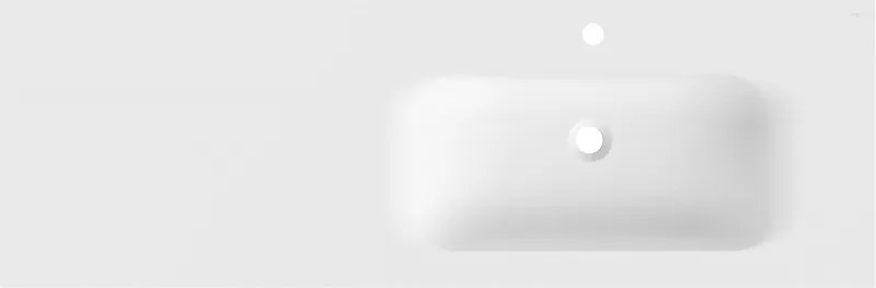 Mexen Vela, umyvadlo na zapuštění 141 x 46,5 cm, pravé, bílá matná, 25231401P