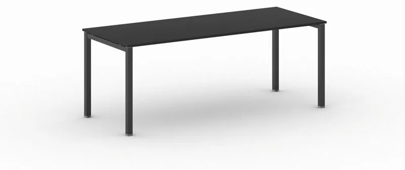 B2B Partner Stůl Square s černou podnoží 2000 x 800 x 750 mm, grafit
