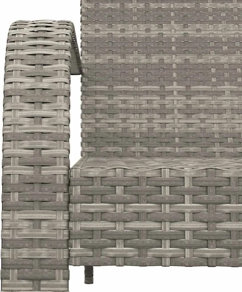 Zahradní židle Adirondack šedá polyratan 319695