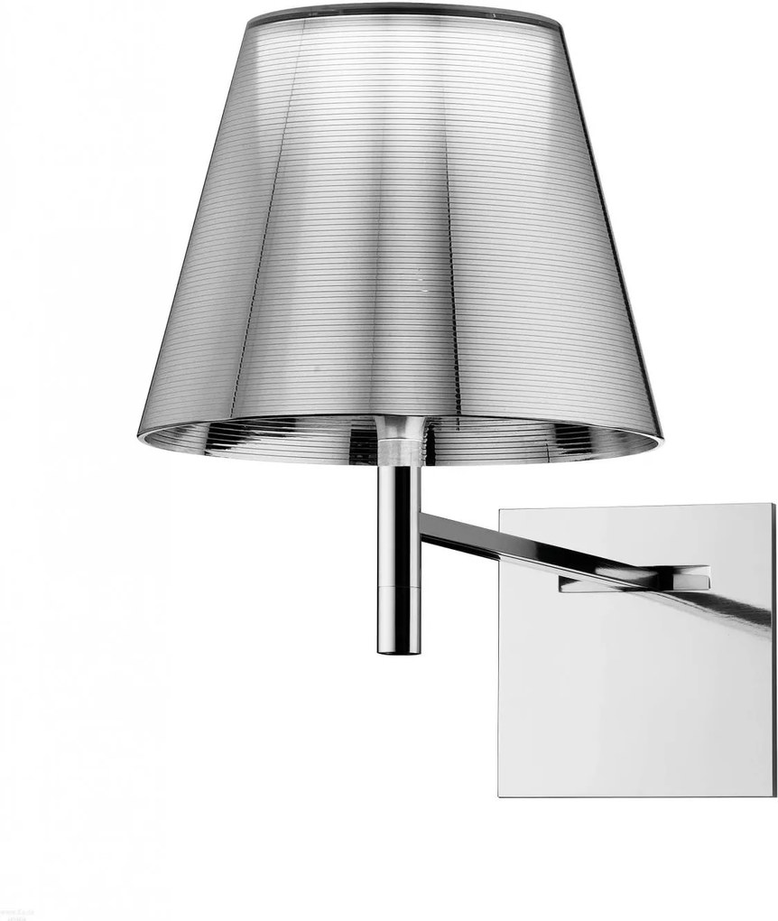 Flos F6307004 KTribe W, designové nástěnné lampa se stmívačem, 1x70W E27, aluminizovaná stříbrná, výška 35cm