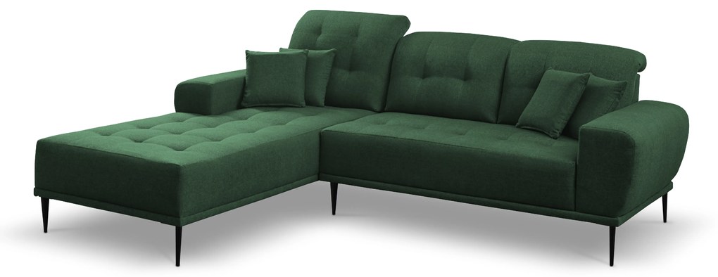 GAB Rohová sedačka RAPIDO, 256 cm Roh sedačky: Pravý roh, Barva látky: Zelená (Samoa 6)