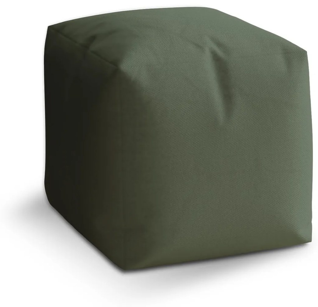Sablio Taburet Cube Vojenská zelená 2: 40x40x40 cm