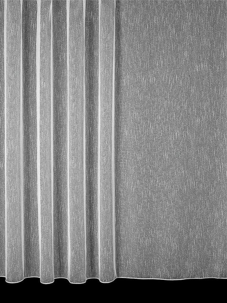 Rand žakárová záclona 5116/BÍLÁ pršíčko, s olůvkem, bílá, výška 100cm (v metráži)