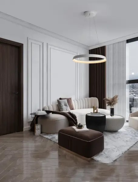 LED stmívatelný bílý designový lustr Ormi