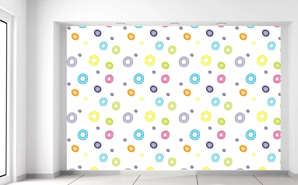 Gario Fototapeta Barevné kolečka Materiál: Vliesová, Rozměry: 95 x 205 cm