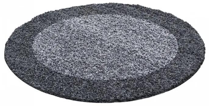 Vopi | Kusový koberec Life Shaggy 1503 grey - Kulatý průměr 120 cm