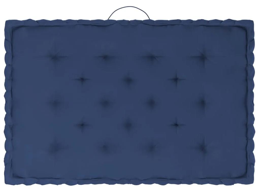 vidaXL Podušky na nábytek z palet 3 ks světle námořnicky modré bavlna