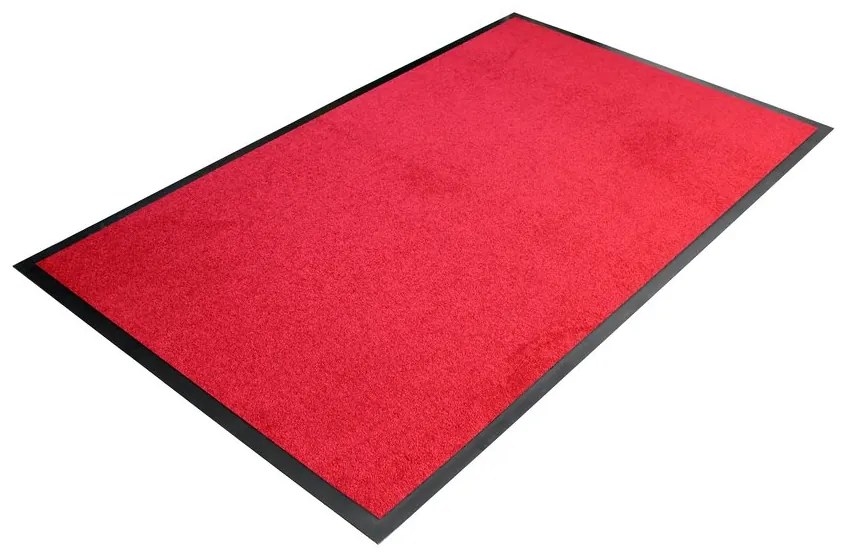 Červená textilní čistící vnitřní vstupní rohož - 180 x 120 x 0,7 cm