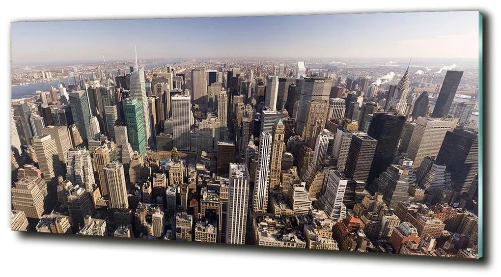 Foto obraz sklo tvrzené New York ptačí pohled