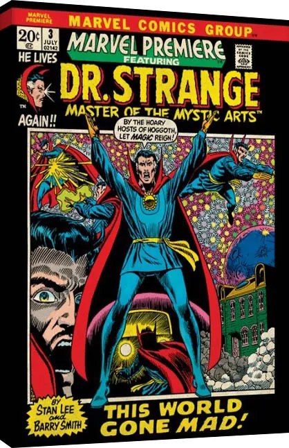 Obraz na plátně Marvel Comics - Dr Strange - World Gone Mad, (60 x 80 cm)