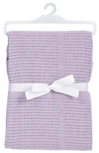 BABYDAN Dětská háčkovaná bavlněná deka lila