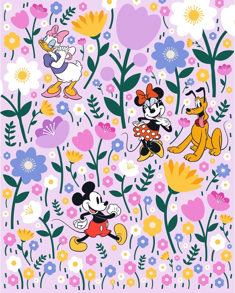 Komar Vliesová fototapeta Disney Mickey und Minnie Mouse Botan.Spring 200x250cm