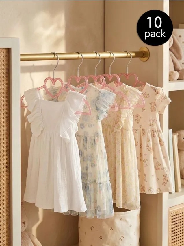 Sinsay - Ramínka s motivem srdce 10 pack - pastelová růžová