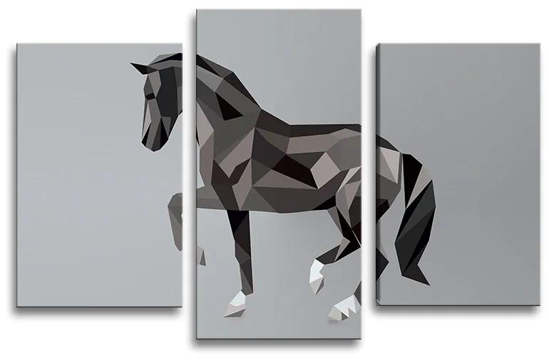 Sablio Obraz - 3-dílný Kůň - 75x50 cm