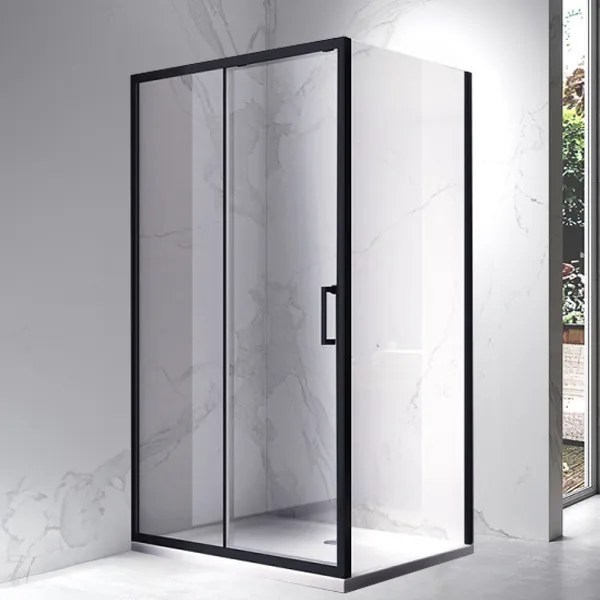 BPS-koupelny Obdélníkový sprchový kout HYD-OK103 110x90 černá/transparent