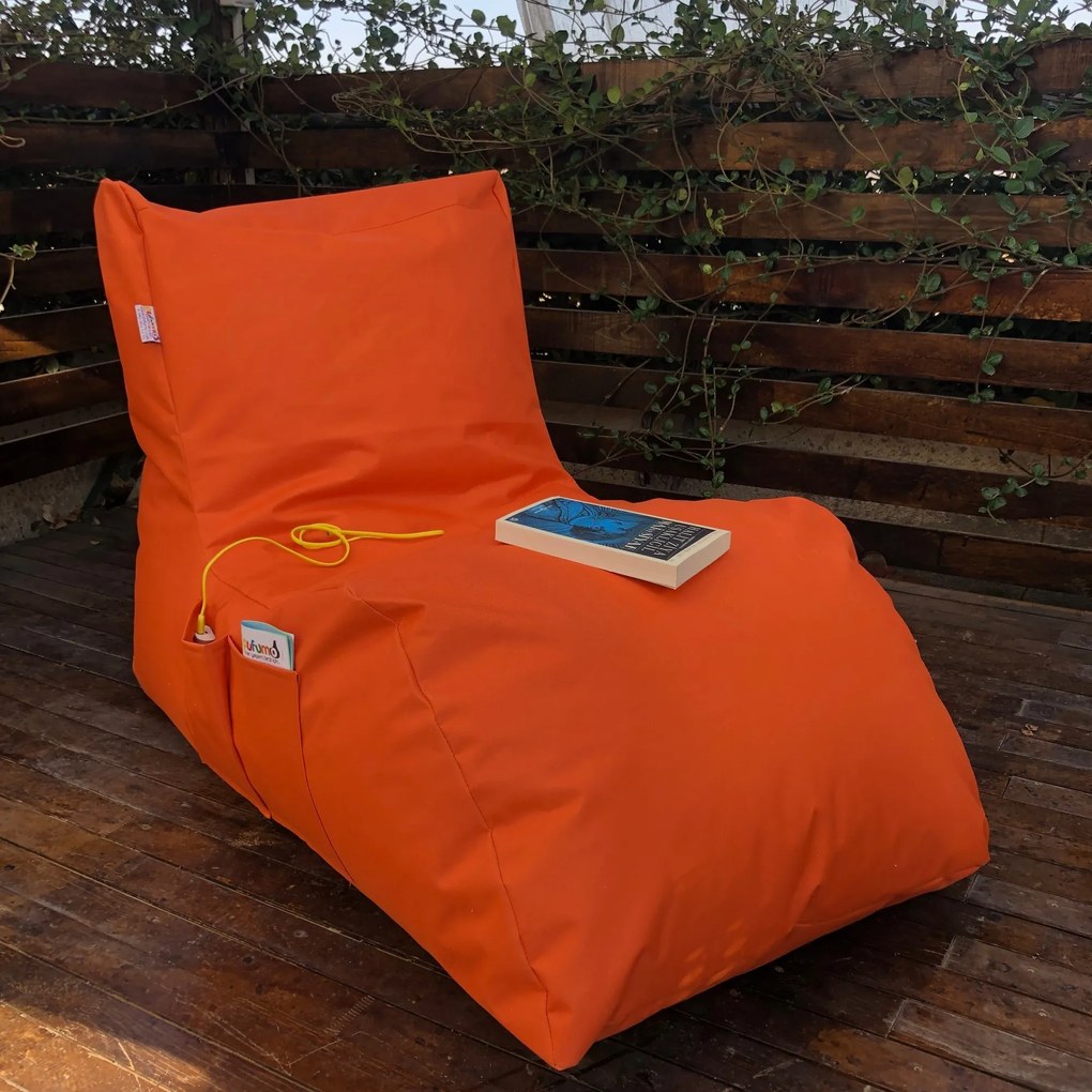 Sedací vak ve tvaru lenošky Daybed oranžový