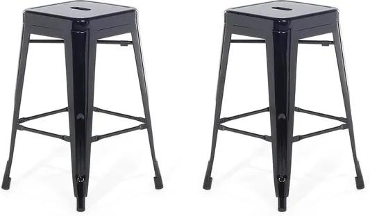 Sada 2 barové stoličky 60 cm černé CABRILLO