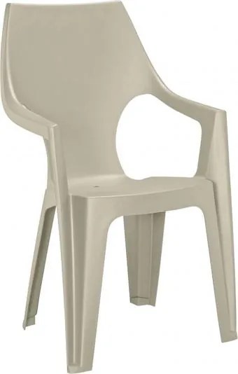 ALLIBERT DANTE zahradní židle s vysokým opěradlem, 57 x 57 x 89 cm, cappuccino 17187057