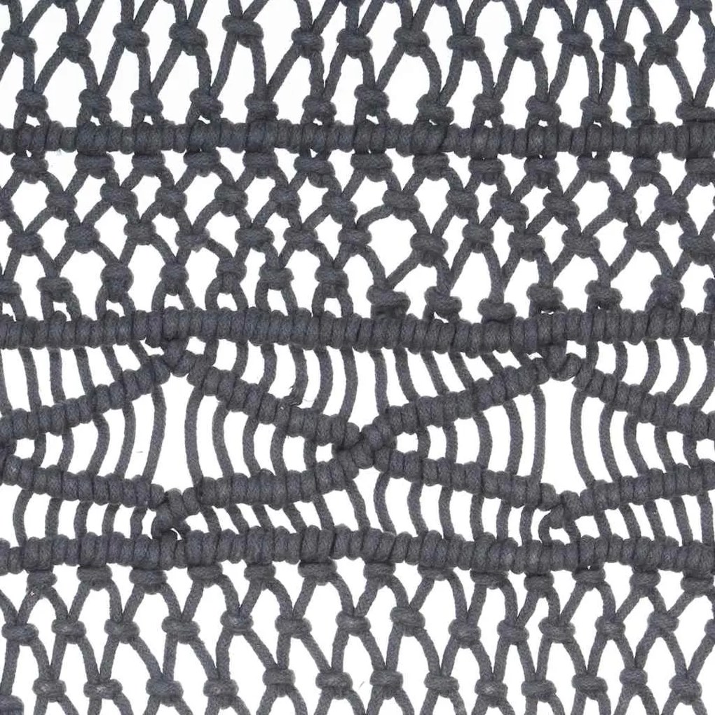 Macramé závěs antracitový 140 x 240 cm bavlna 323996