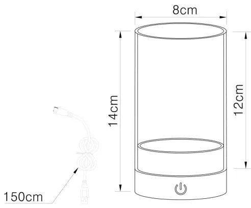 Globo 21012G -LED Ven. stolní lampa PIXY LED/2W/3,7V 2700/4000/6500K IP44 zelená