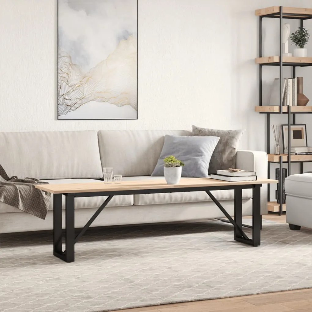Konferenční stolek s O rámem 160x40x45 cm borové dřevo a ocel 3282668
