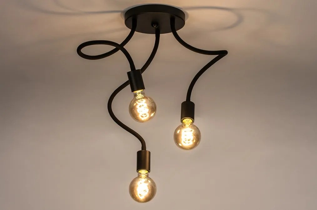 Stropní svítidlo do kuchyně Flexi Bulb 3 Black