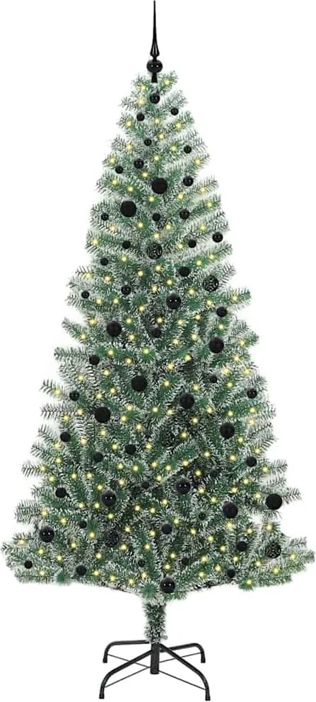 Umělý vánoční stromeček se sněhem a LED osvětlením 240 cm 3396834