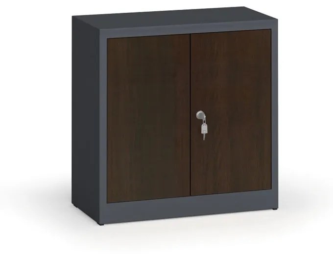 Alfa 3 Svařované skříně s lamino dveřmi, 800 x 800 x 400 mm, RAL 7016/wenge