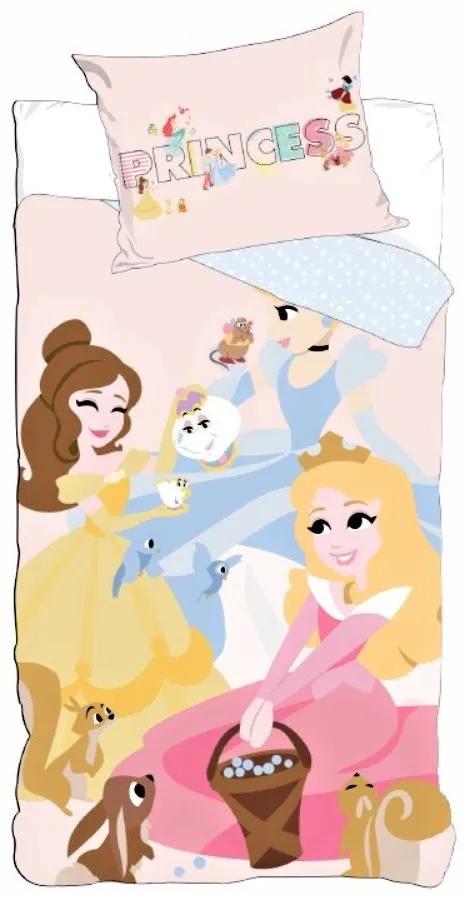 Bavlněné povlečení do dětské postýlky Princezny - Princess - Disney - 90 x 140 cm + 40 x 55 cm