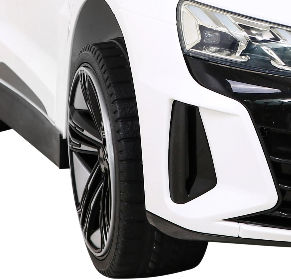 Ramiz Elektrické autíčko Audi RS E-Tron GT pro děti bílé + dálkové ovládání + pohon 4x4 + rádio MP3 + LED + EVA