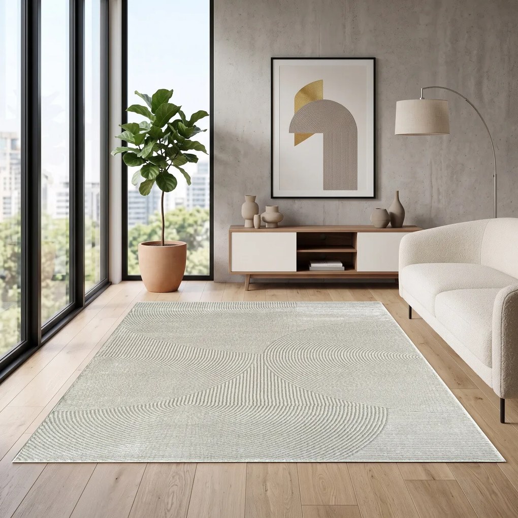Angel Carpet, Kusový koberec Zafiro 25 Grey, 80x150, šedá, kancelář