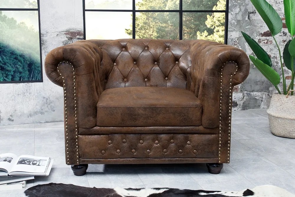 Chesterfield křeslo MIDAS Dekorhome