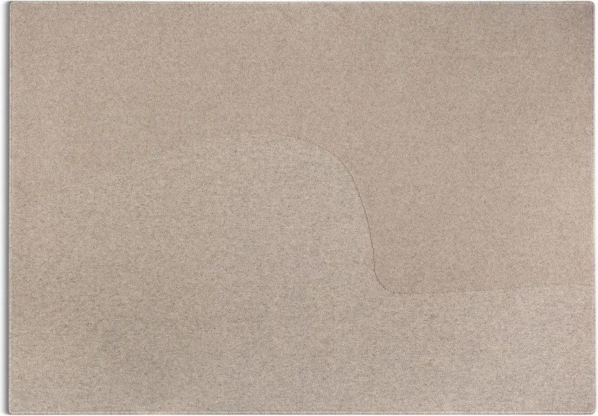 Taupe vlněný koberec 160x230 cm Abstract – Micadoni