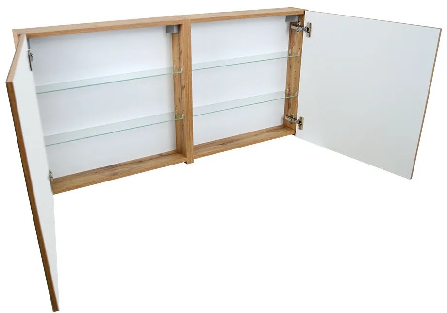 Comodo Zrcadlová skříňka Ideal OW 120 ZS LED-G s osvětlením Any LED 80 G, zlatá