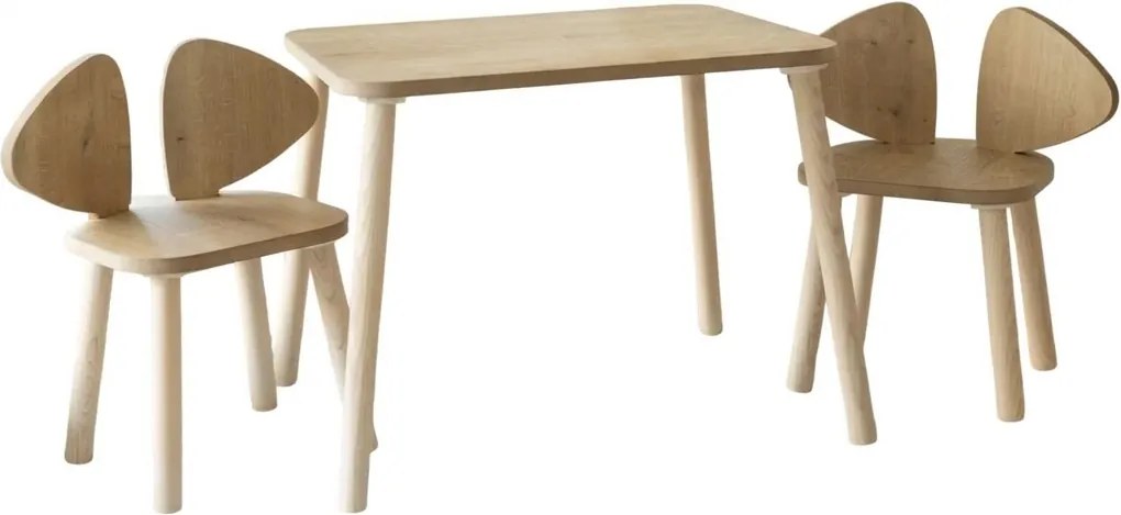 Dětská sada stolečku a židliček 2 ks Mickey Two Chair Set - Brown