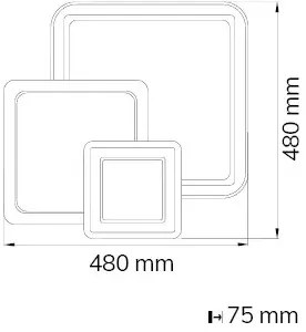 Wofi 11860 - LED Stmívatelné stropní svítidlo MOLA LED/36W/230V 3000-5500K + DO