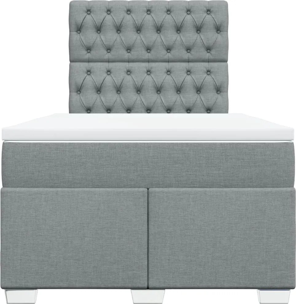 Box spring postel s matrací světle šedá 120x190 cm textil 3290434