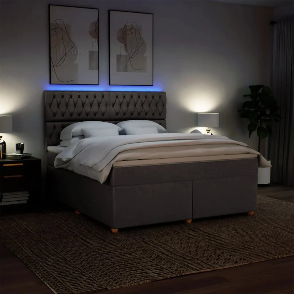 Box spring postel s matrací taupe 180x200 cm textil 3293670