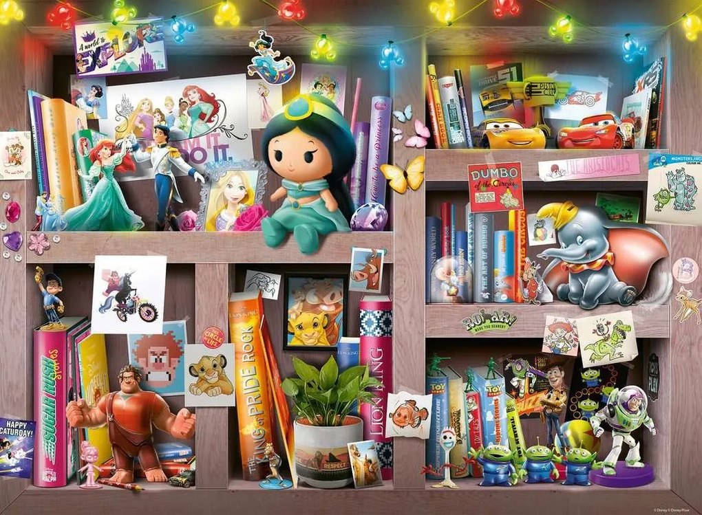 Ravensburger puzzle knihovna disney pohádek xxl 100 dílků