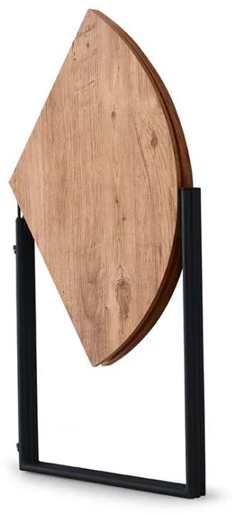 Jídelní stůl YAPRAK 100 cm černý/borovice