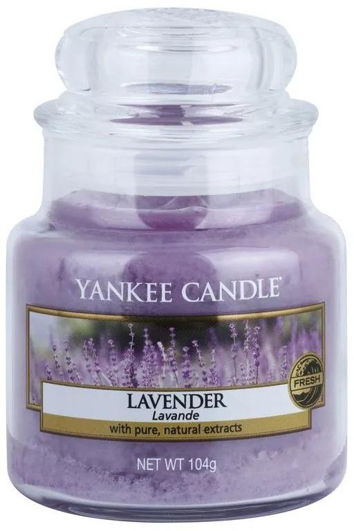 Yankee Candle Svíčka Yankee Candle 104g - Lavender, fialová barva, sklo, vosk