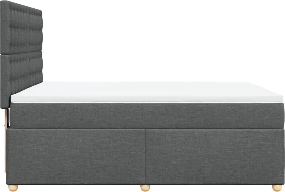 Box spring postel s matrací tmavě šedá 140x200 cm textil 3293618