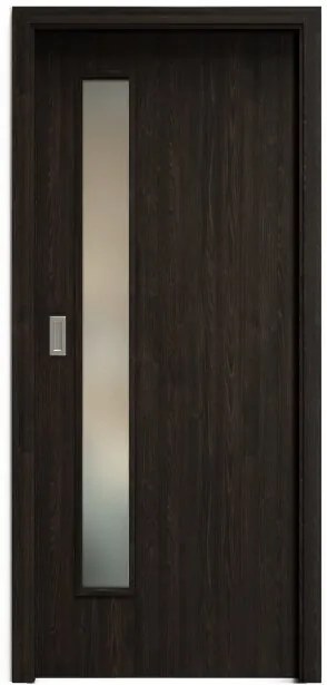 SAPELI ELEGANT KOMFORT M60 - CPL LAMINÁT - POSUVNÉ DVEŘE VČ. ZÁRUBNĚ - Wenge Průchozí šířka (cm): 120, Průchozí výška (cm): 210, Typ skla: Čiré sklo