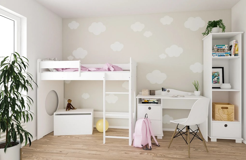 BabyBeds Dětská patrová postel TOLO 180x80 Barevné provedení: Šedá