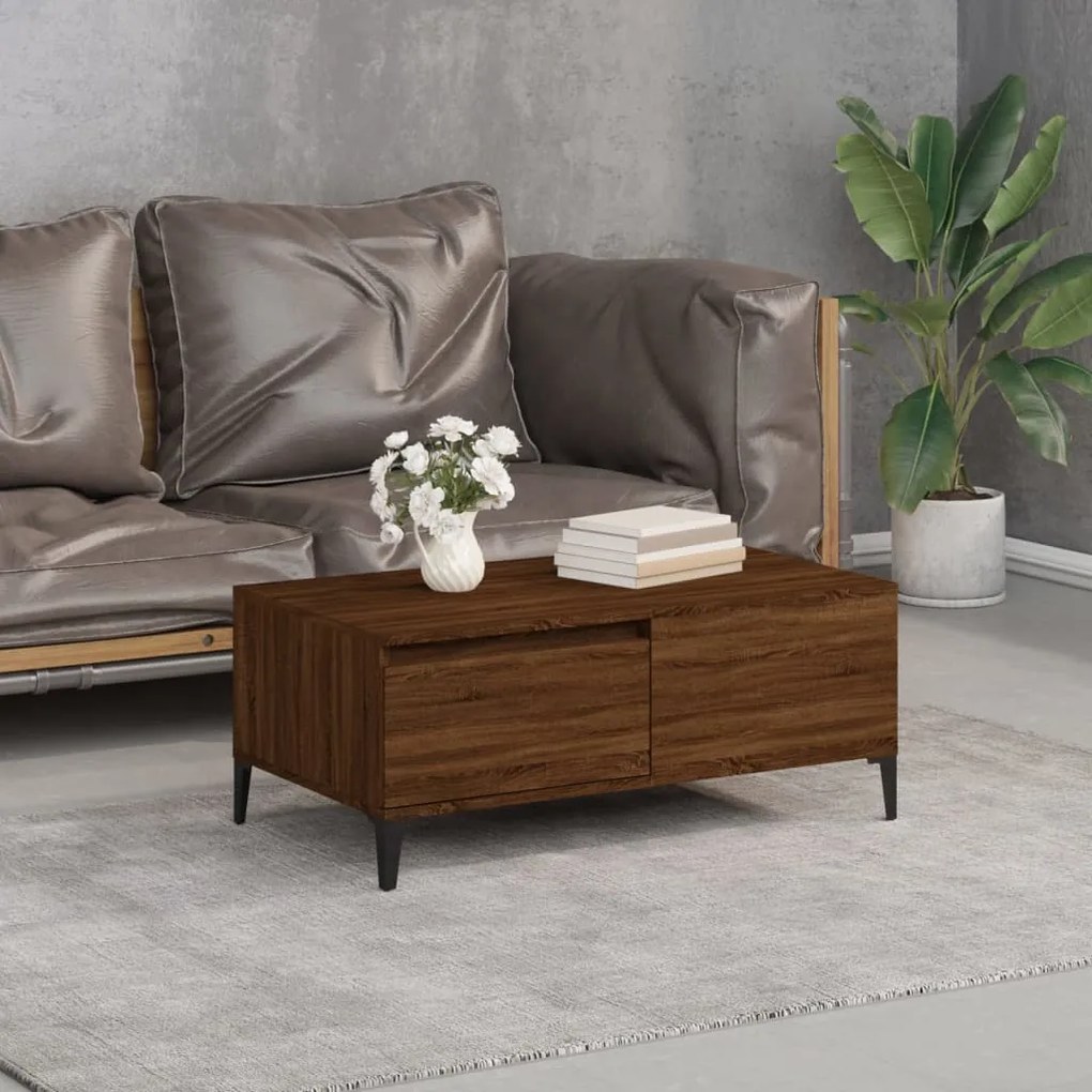 Konferenční Stolek 90X50X36,5 Cm Kompozitní Dřevo - Kouřový dub