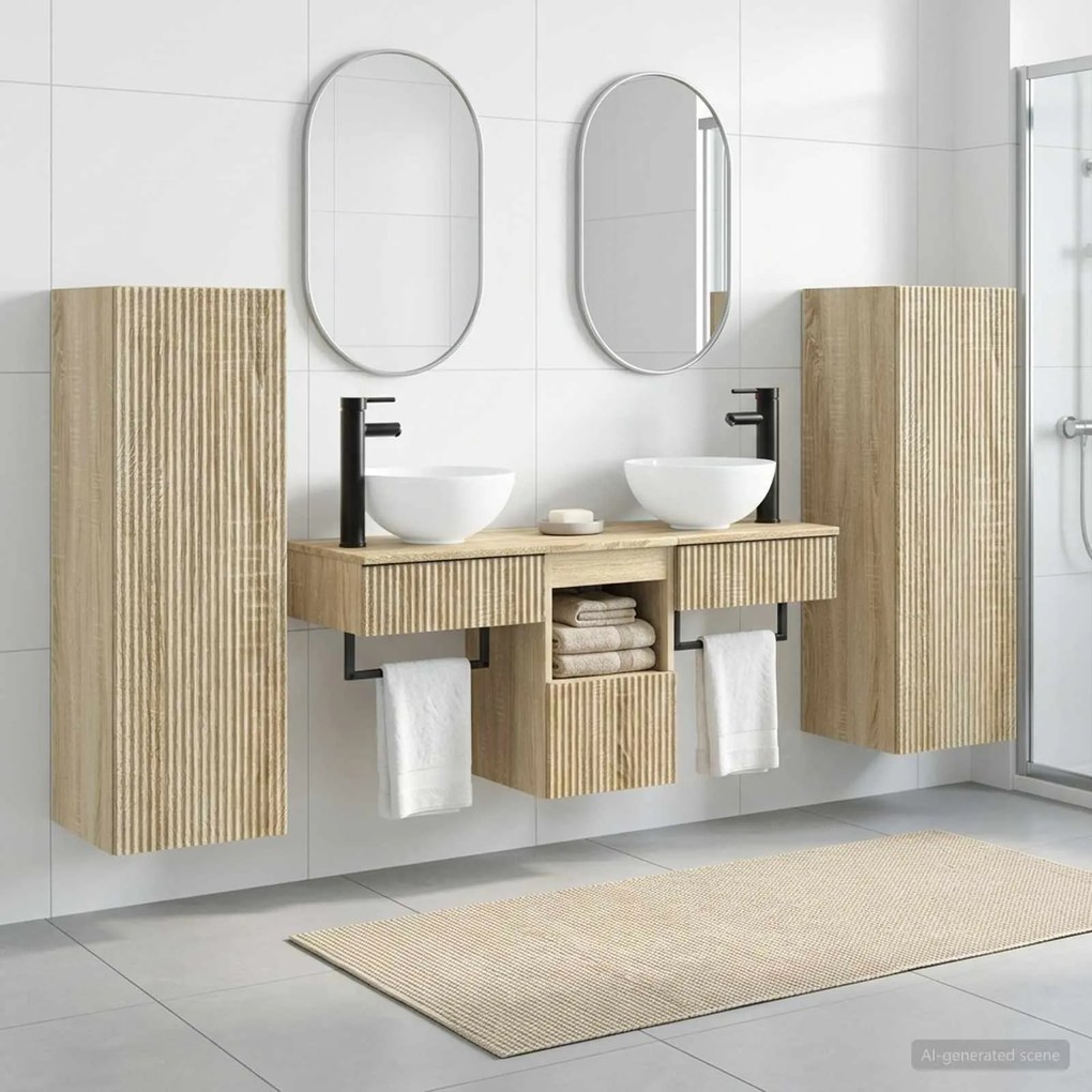 Sada koupelnového nábytku 5 ks Dub sonoma 33 x 34,5 x 100 cm 3405965