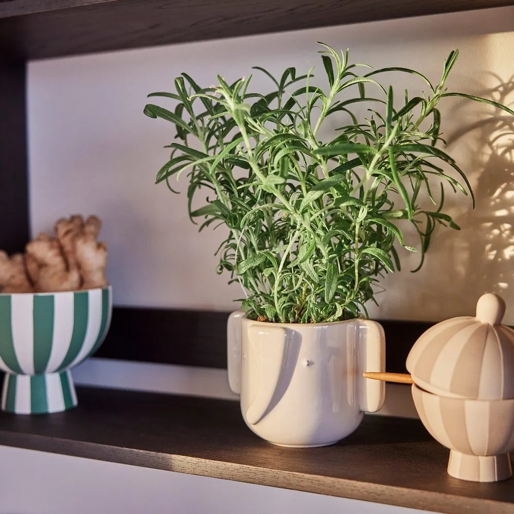 Kameninový ručně vyrobený obal na květináč ø 9 cm Elephant – OYOY Mini